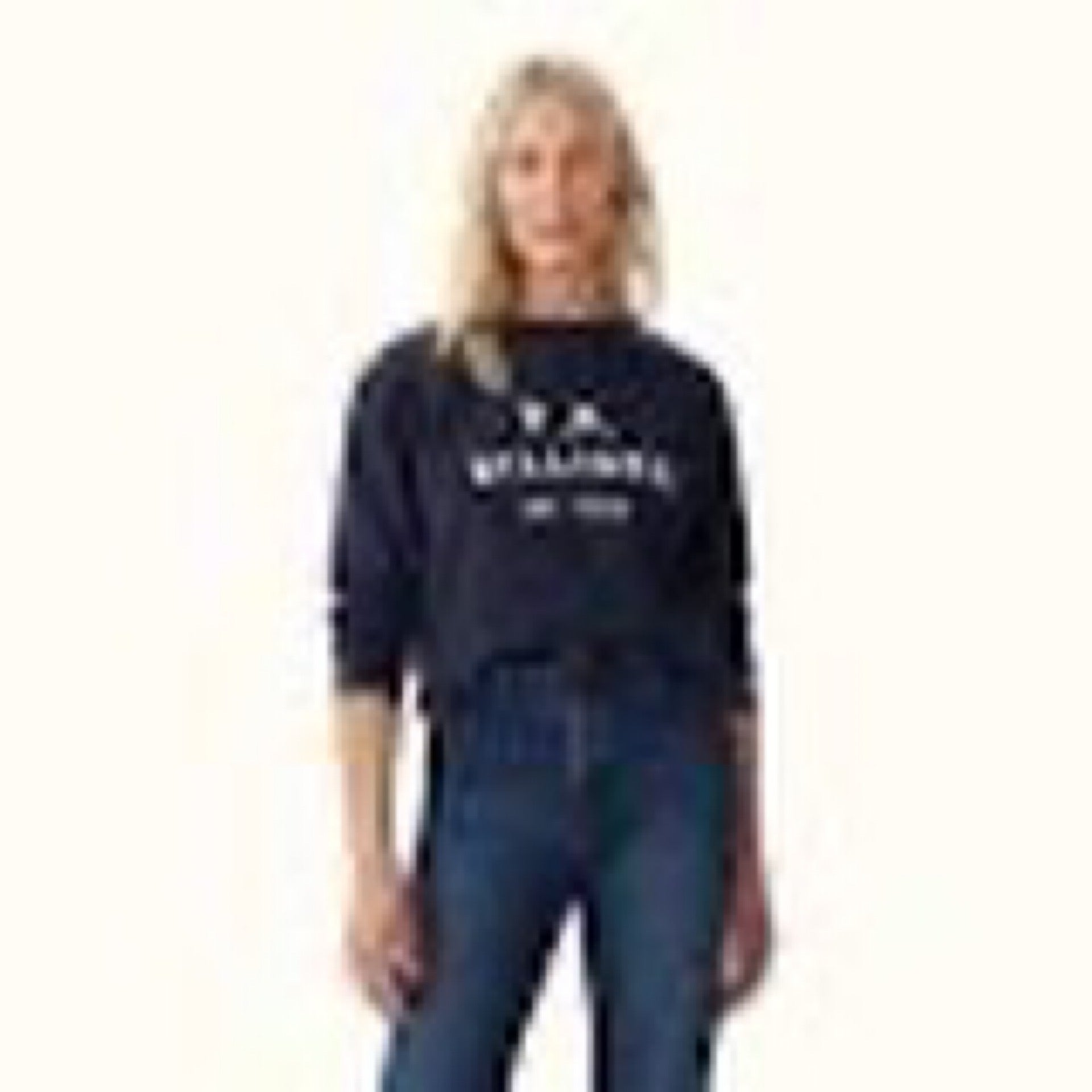 RM Williams Stencil Crew Navy | Shaw Street Clothing