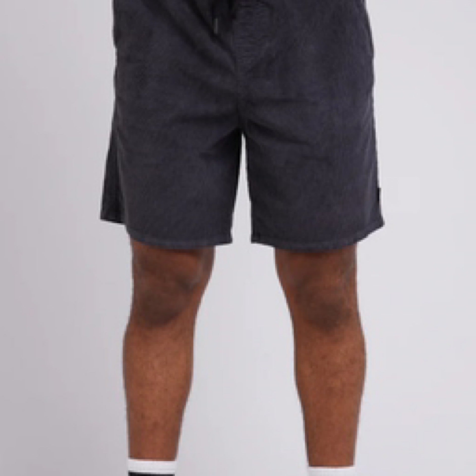 Silent Theory Cord Shorts Washed Black | Shaw Street Clothing